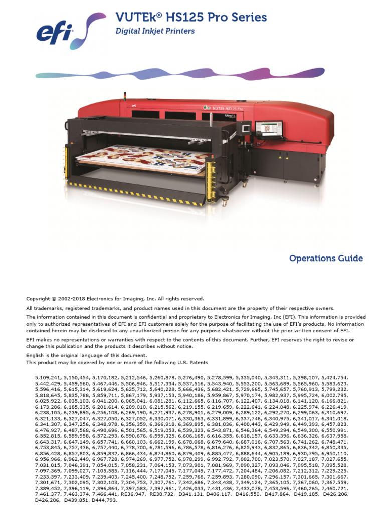 OMM-00114 HS125 Operations Guide G | PDF | Printer (Computing) | Booting