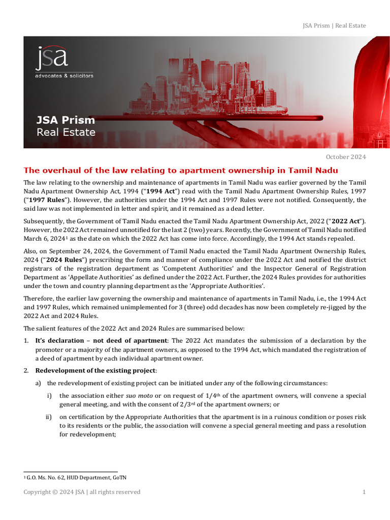 JSA Prism Real Estate October 2024 TN Apartment Ownership - Final | PDF