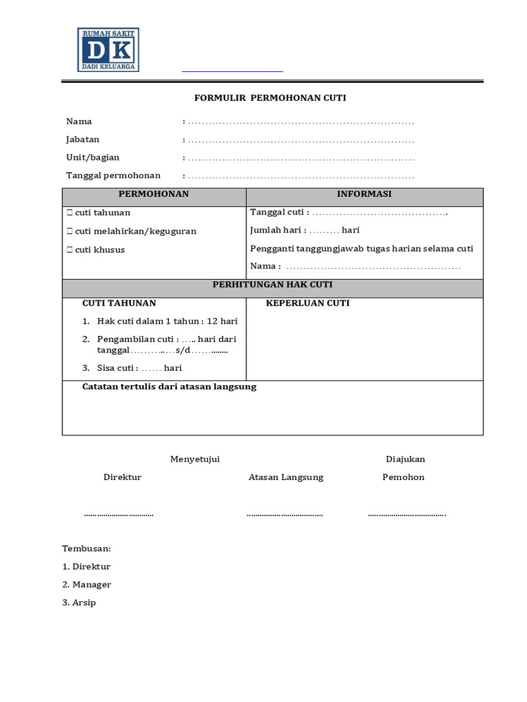 Form Cuti | PDF