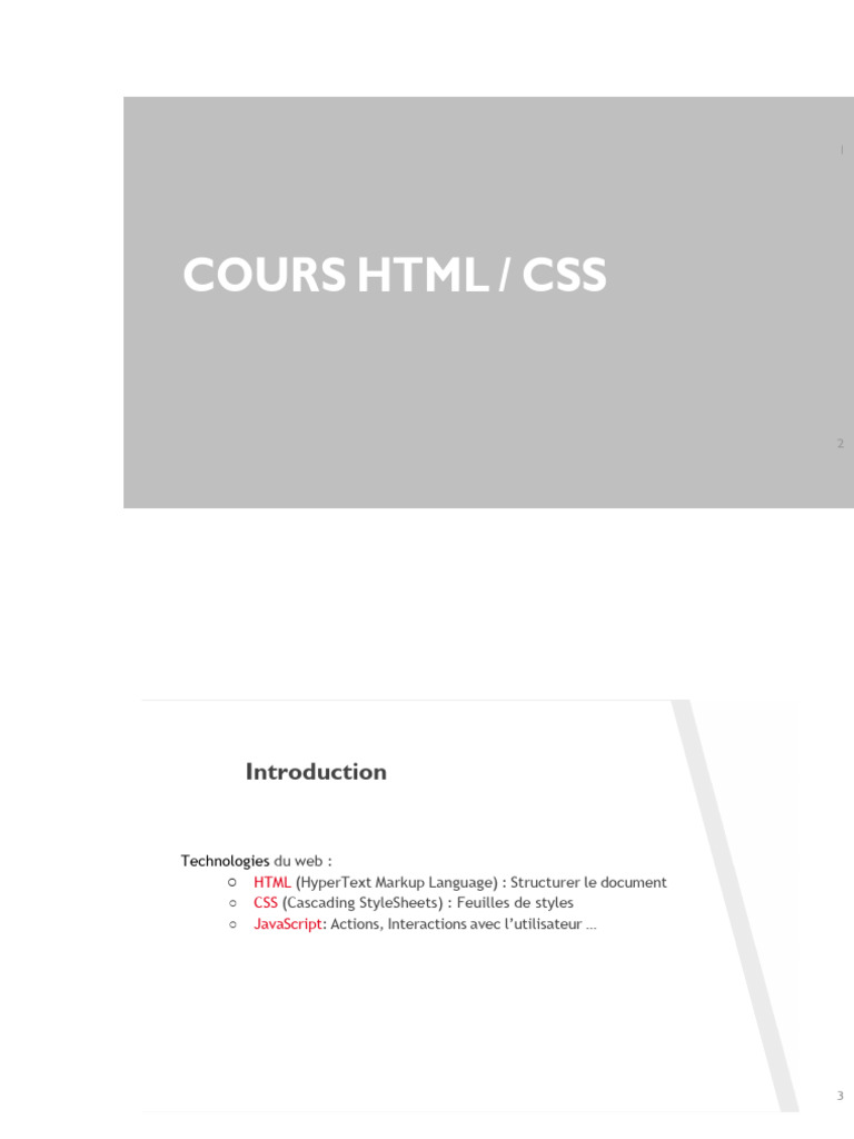 Cours HTML Css Js 2024 | PDF