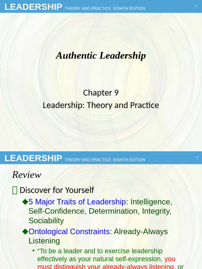 3 - Authentic Leadership | PDF