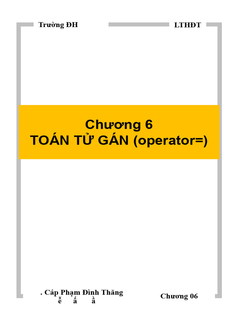 LTHDT-06-Toán T Gán | PDF