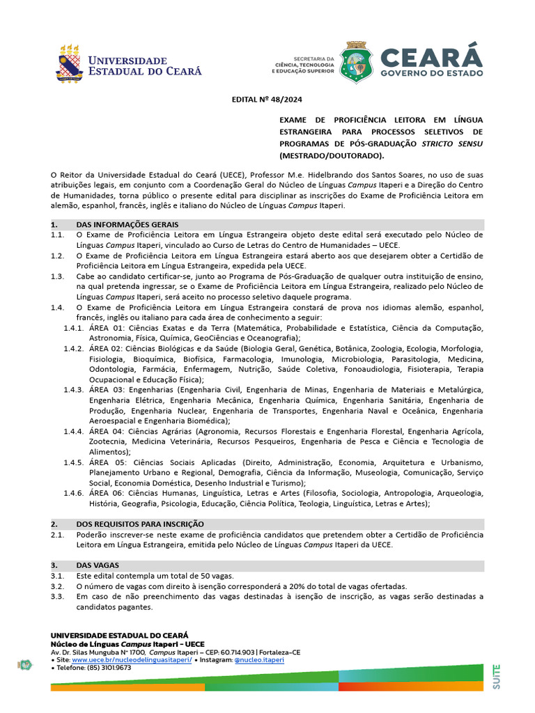 Modelo Edital-De-Proficiencia | PDF