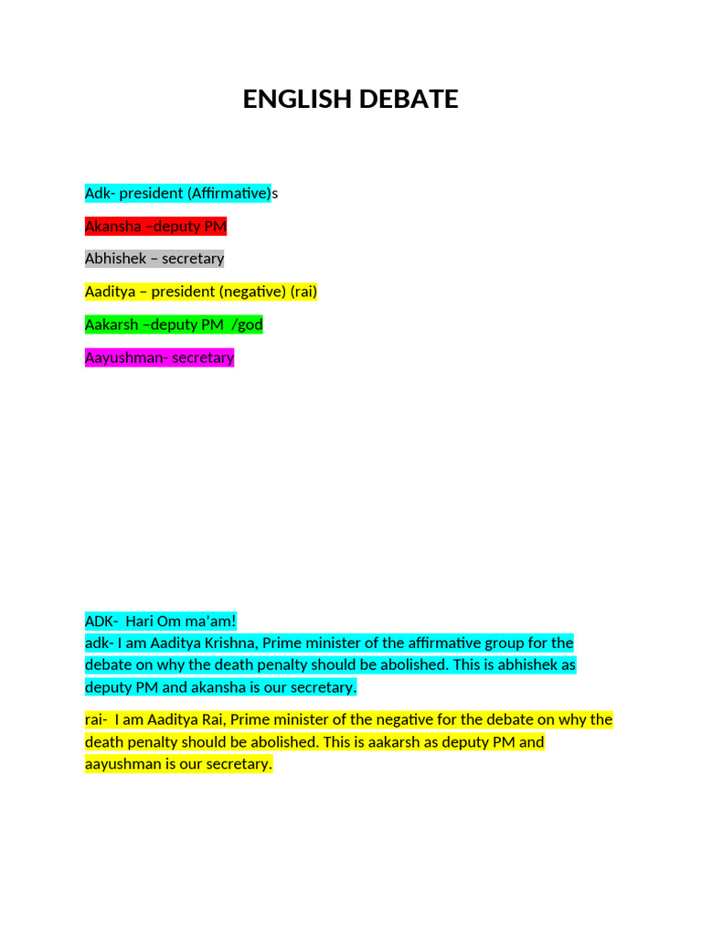 English Debate | PDF