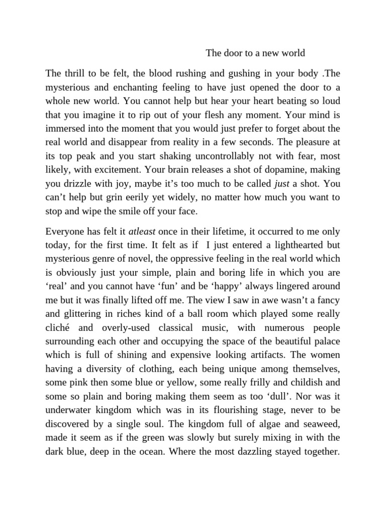 A New World (Short Story) | PDF