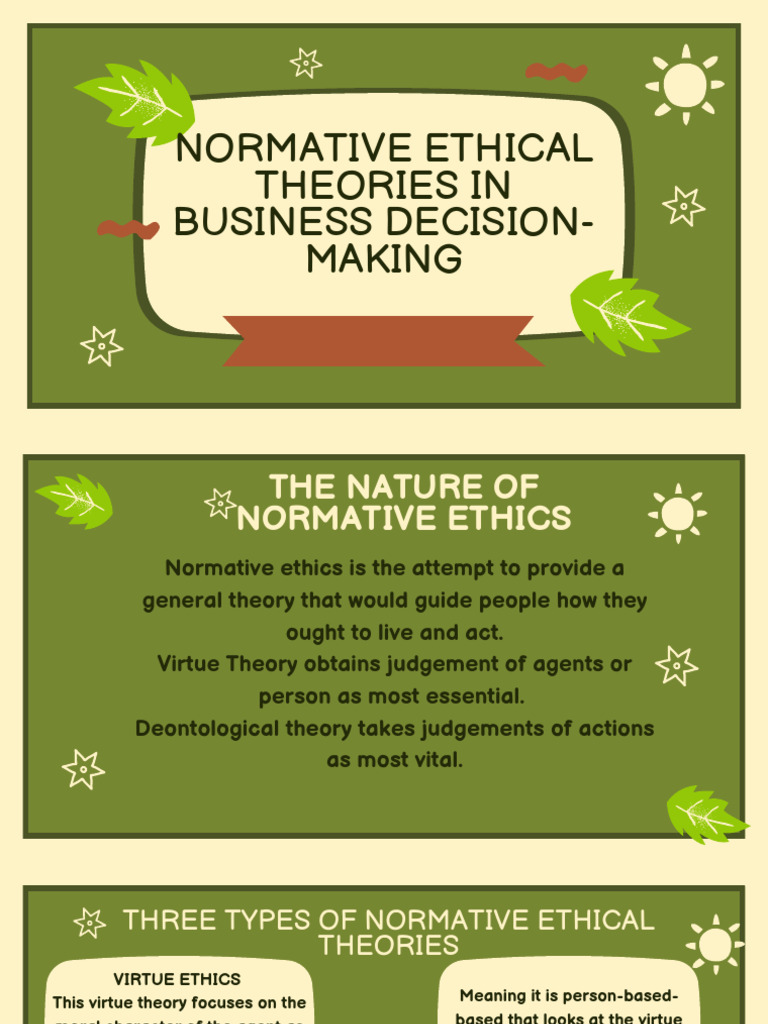 Normative Ethical Theory | PDF