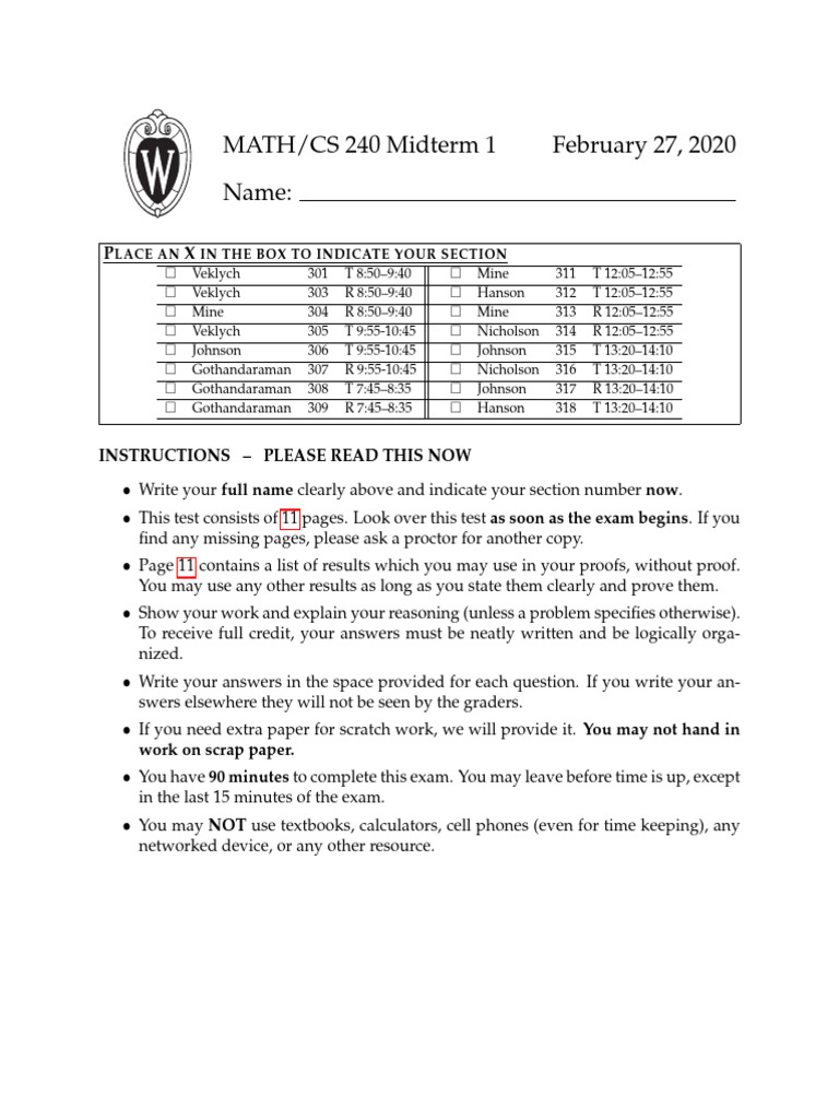 Midterm 1 Solutions PDF | PDF