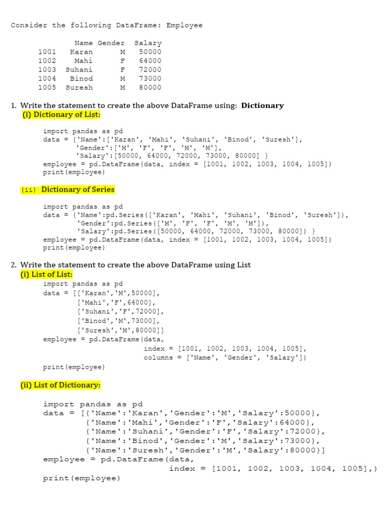 Practice - IP - DataFrame | PDF