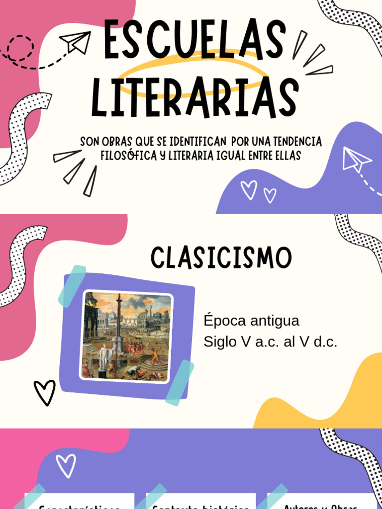 Escuelas Literarias | PDF | Simbolismo (Artes) | Vanguardia