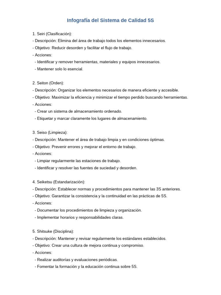 Infografia_Sistema_Calidad_5S | PDF