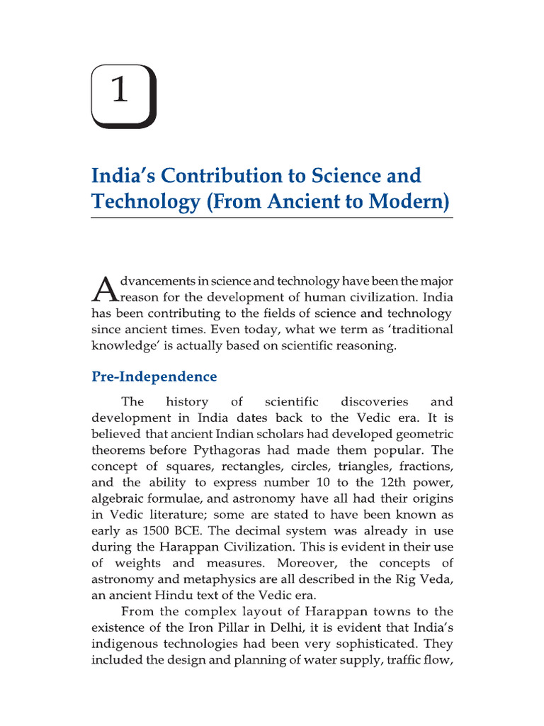Indian Contribution To Science | PDF