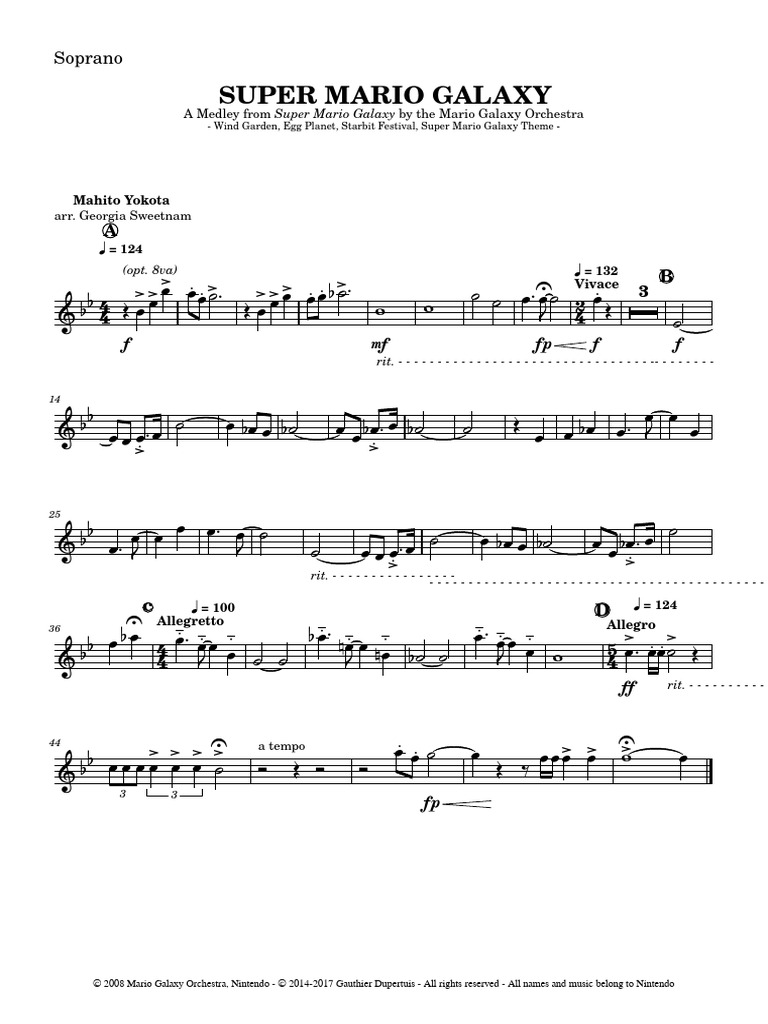 Super Mario Conducting Arrangement-Soprano | PDF