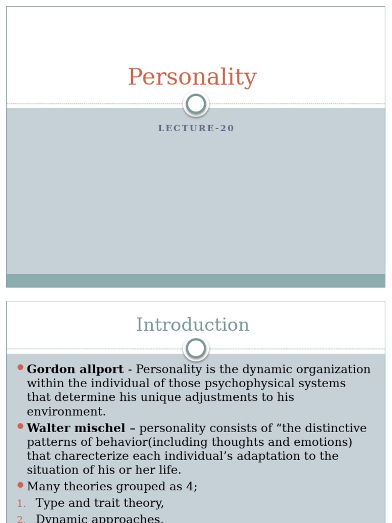 L11 Personality | PDF