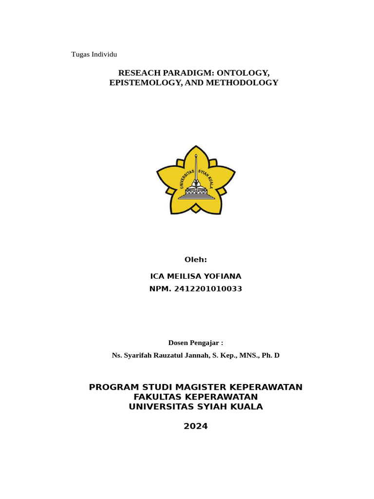 Tugas Paradigma Ica | PDF | Microbiology | Medical Specialties