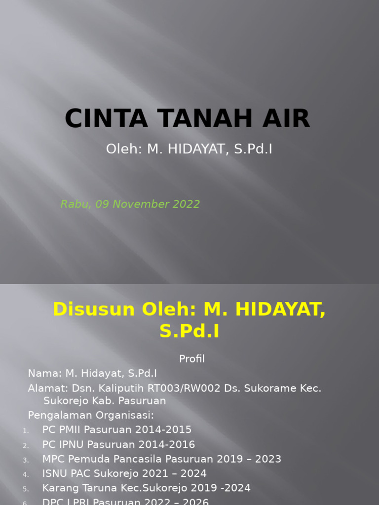 Cinta Tanah Air Dayat | PDF