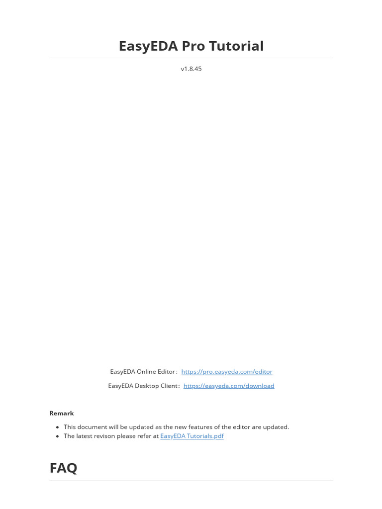EasyEDA Pro Tutorial v1.8.45 | PDF