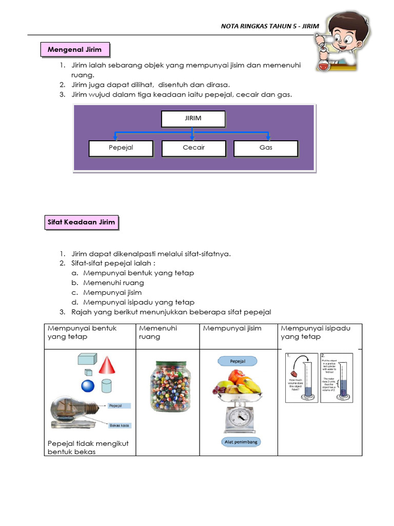 NOTA JIRIM TAHUN 5 | PDF