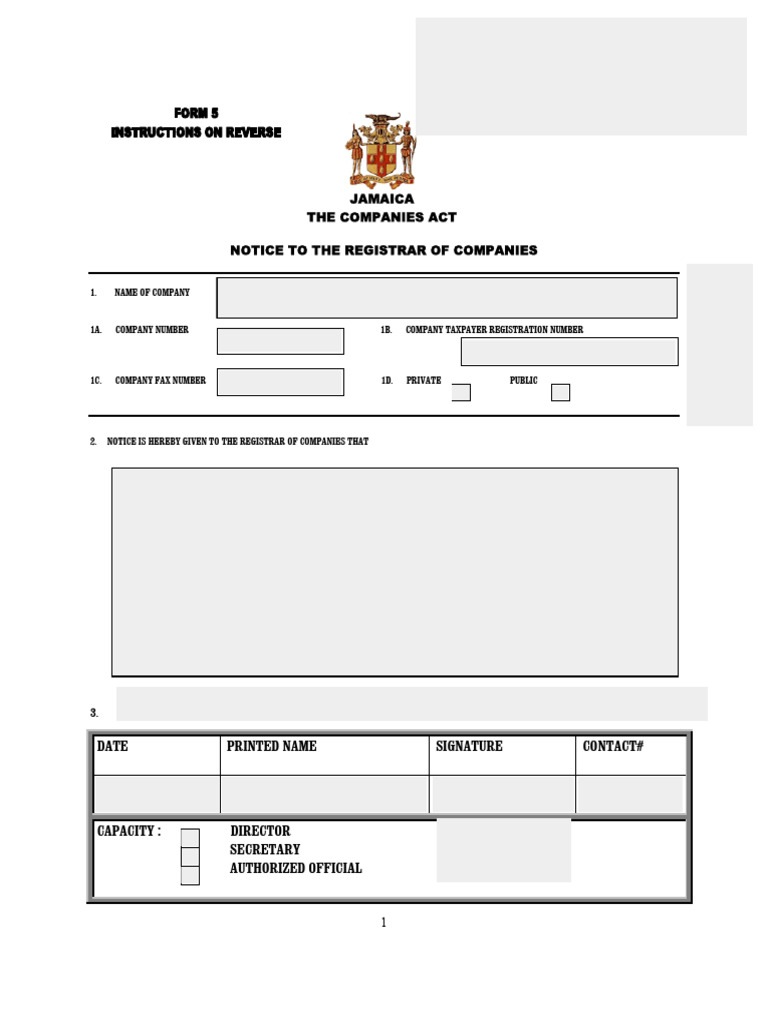 (Precedent) Notice of Special Resolution to Change Name | PDF