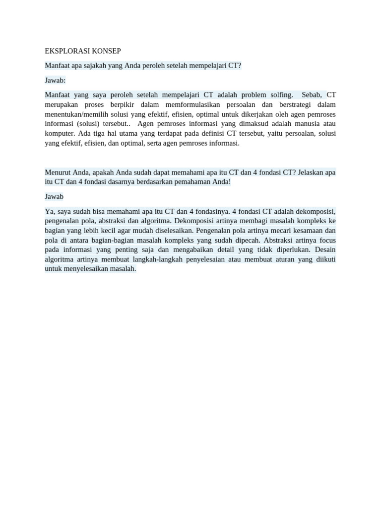 EKSPLORASI KONSEP | PDF
