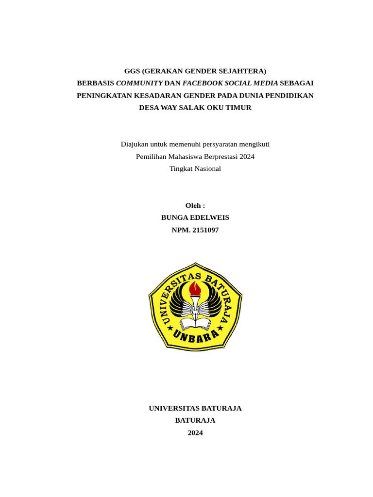 GK Pilmapres Bunga Edelweis | PDF