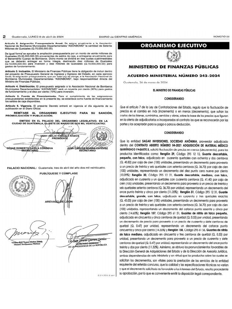 Acuerdo Ministerial No. 242.2024 | PDF
