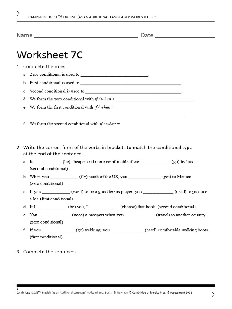 Igcse Eal Worksheet7 | PDF | Teaching Methods & Materials
