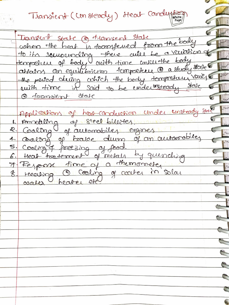 Unit 2 Transient Heat Conduction | PDF