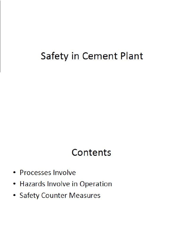 Cement Industry | PDF | Cement | Safety