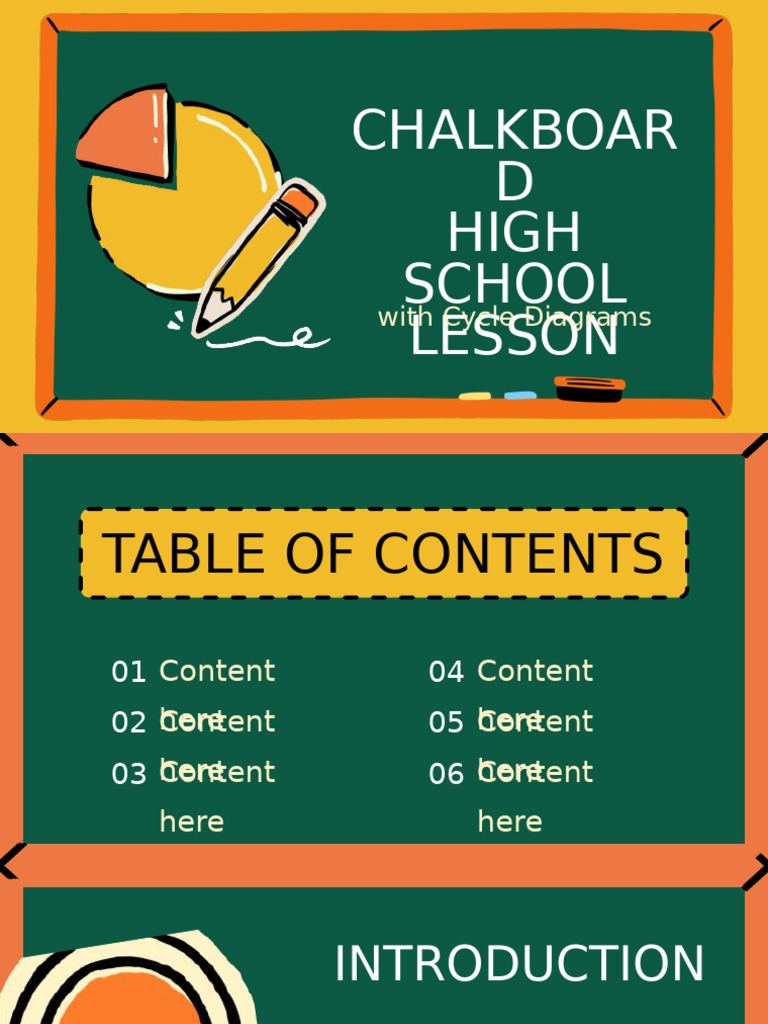 Chalkboard High School Lesson With Cycle Diagrams | PDF