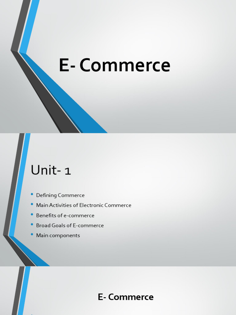 ECommerce 1 | PDF