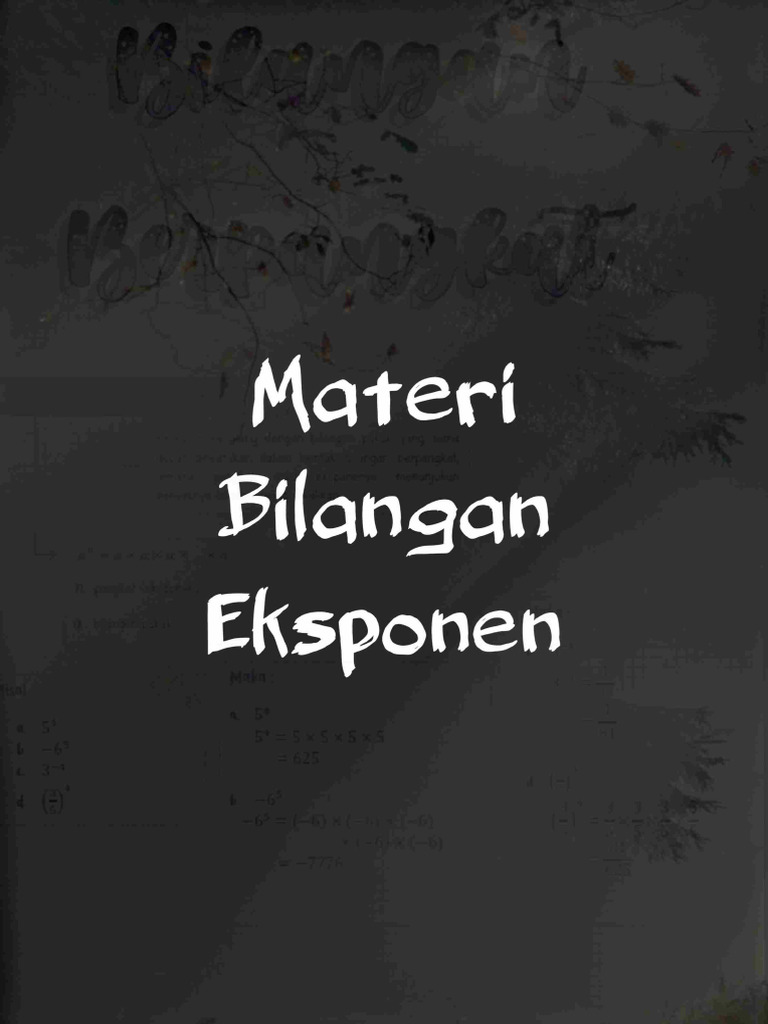 Materi Bilangan Eksponen | PDF