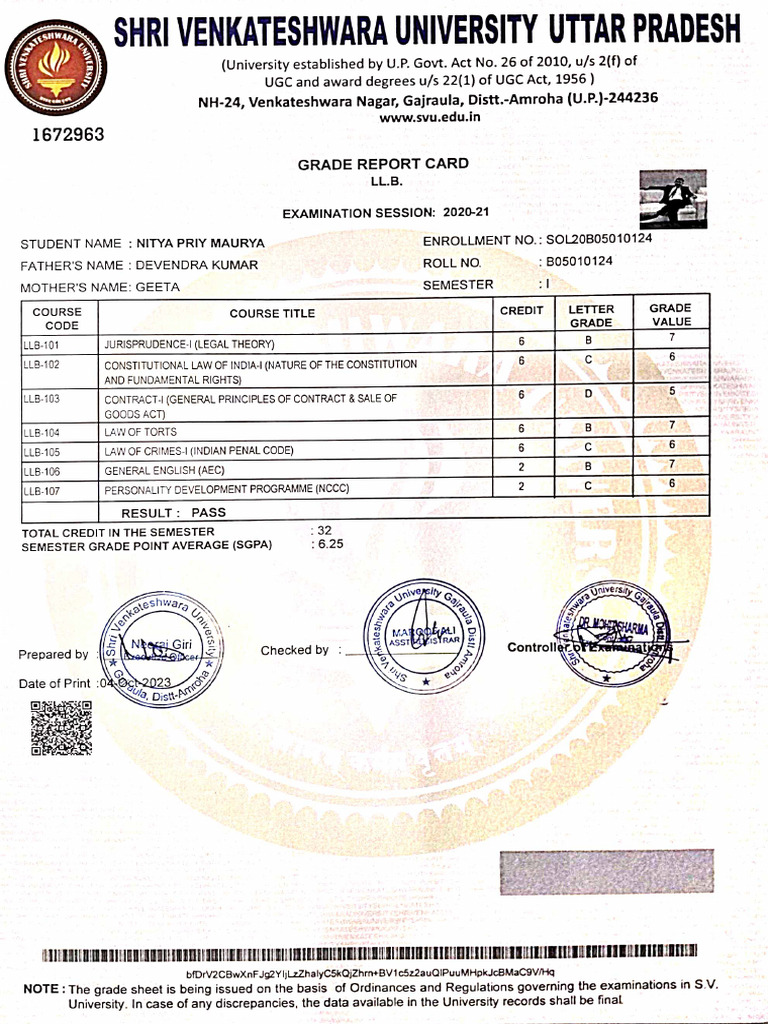 LLB MARKSHEET - Compressed | PDF