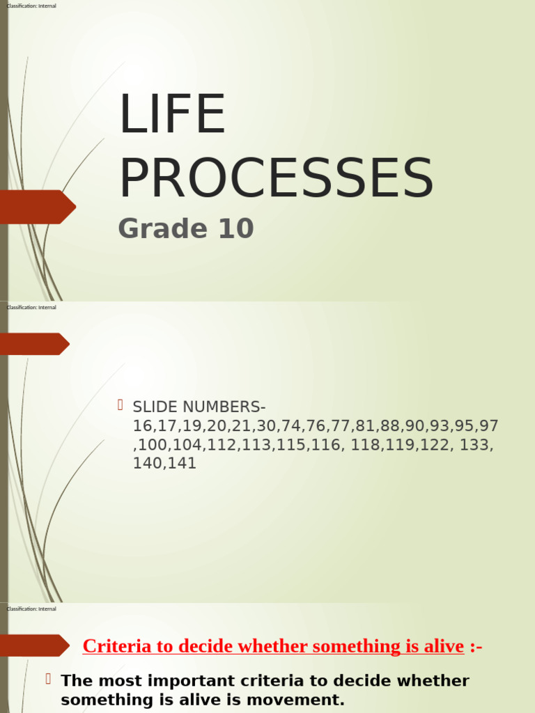 On Life Processes | PDF
