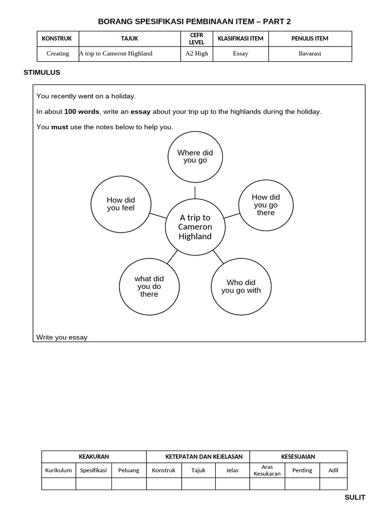 Jsi Kertas 2 Bahagian 2 English F2 | PDF