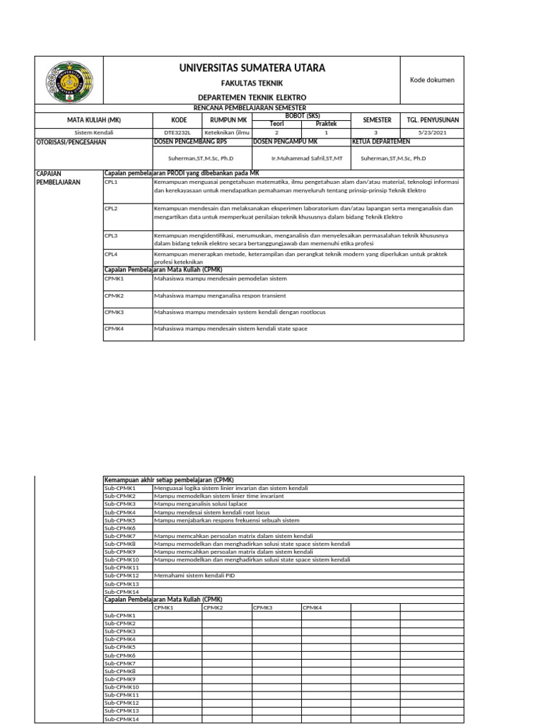 TEE2203 Dasar Sistem Kendali - Muhammad.safril TBA | PDF