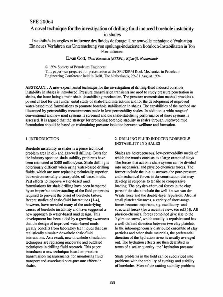A Novel Technique For The Investigation of Drilling Fluid Induced Borehole Instability E.Van ...