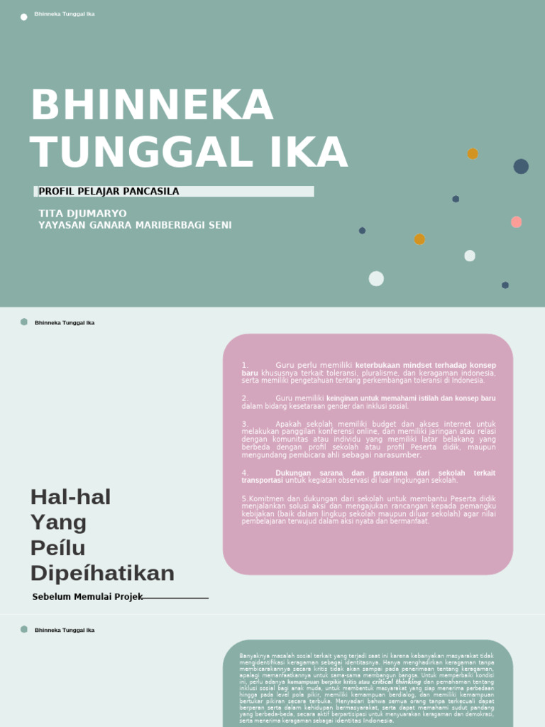 (Fase E) - Bhineka Tunggal Ika | PDF
