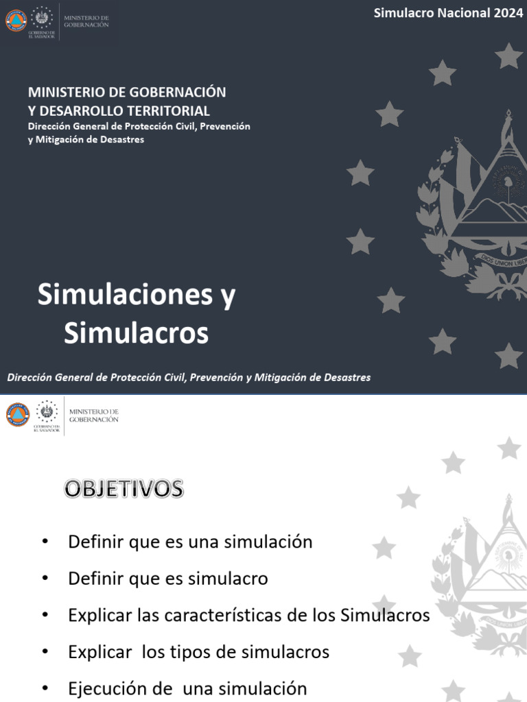 Simulaciones y Simulacros - 2024 Actualizada | PDF | Defensa Civil | Simulación