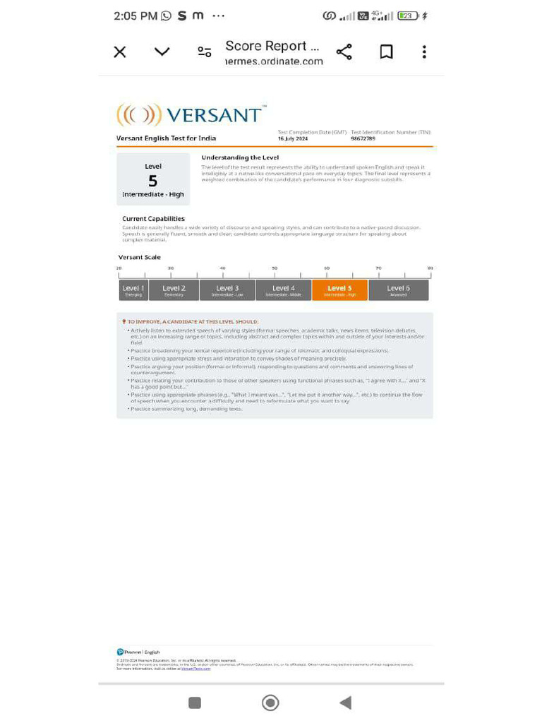 Gaurav Sagar Versant Test | PDF