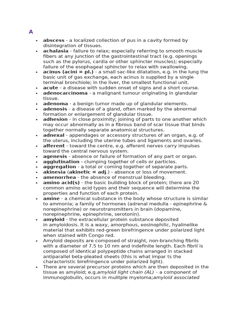Medical Terms | PDF