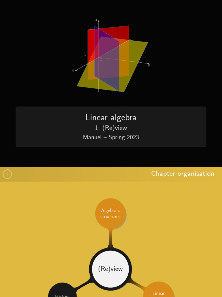 Linear Algebra: 1. (Re) View | PDF