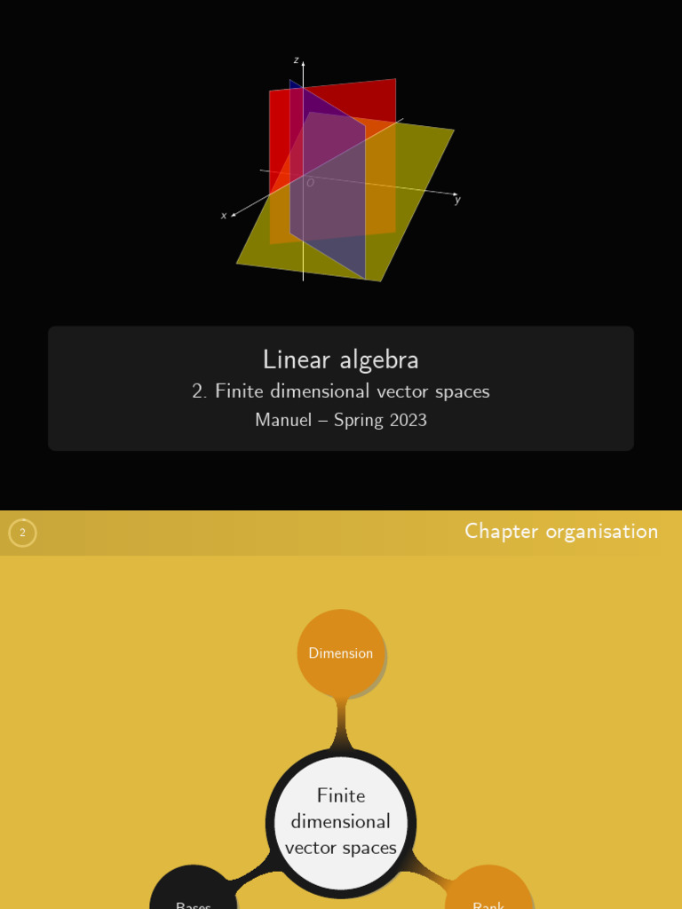 Linear Algebra: 2. Finite Dimensional Vector Spaces | PDF