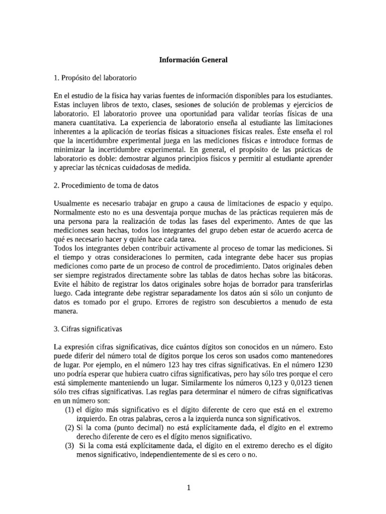 Informacion General Mediciones | PDF