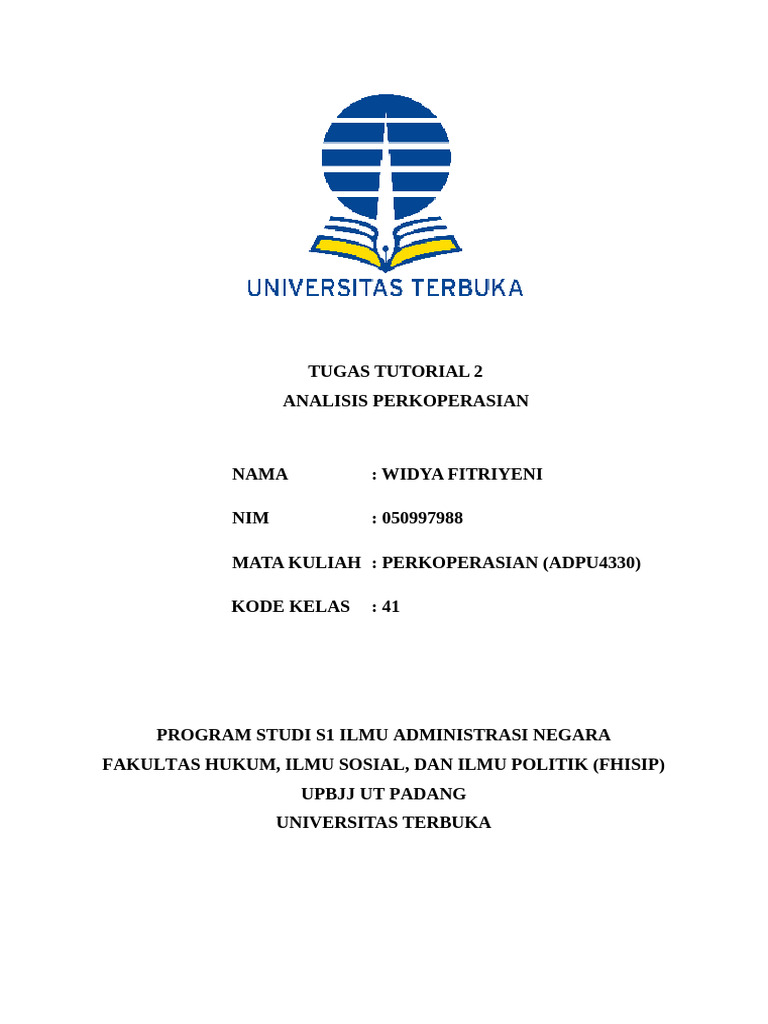 Tugas Sesi 2 Perkoperasian | PDF
