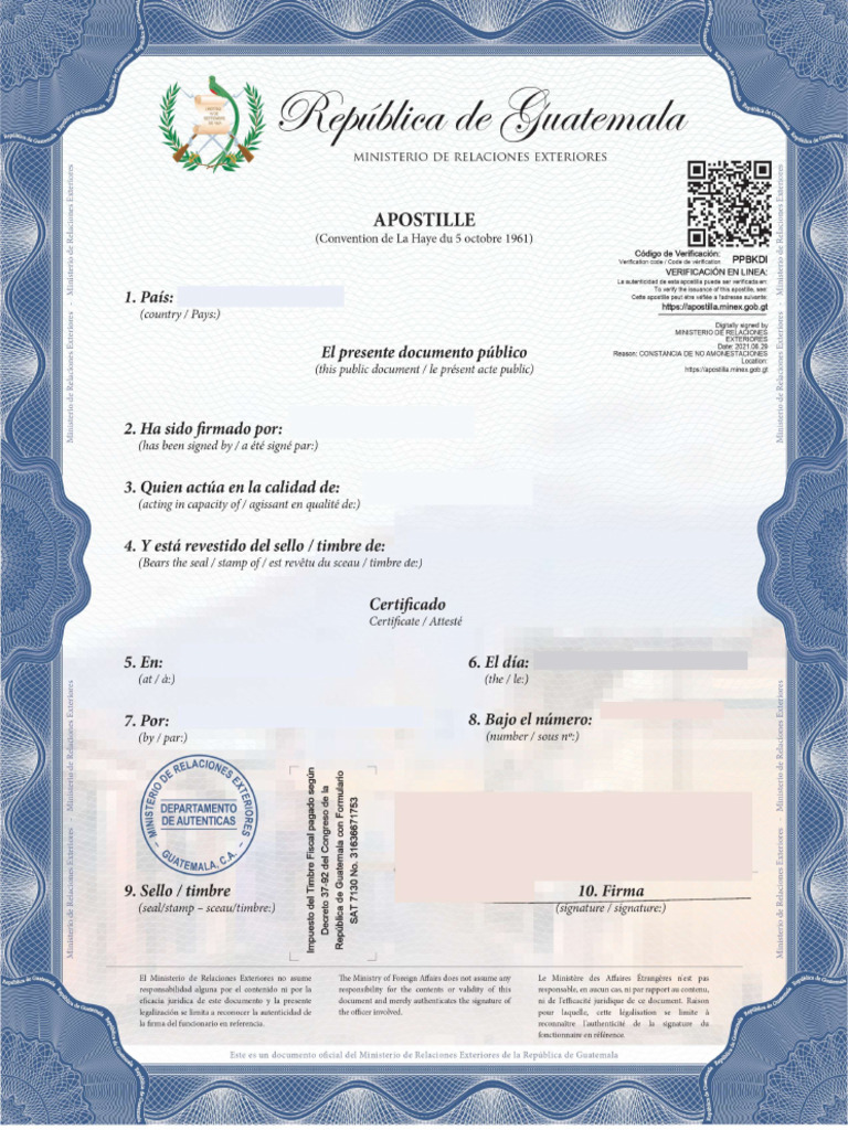 Plantilla de apostilla editable | PDF