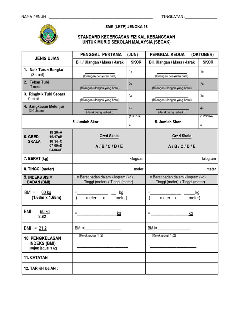 Borang Segak-Idividu T3 | PDF