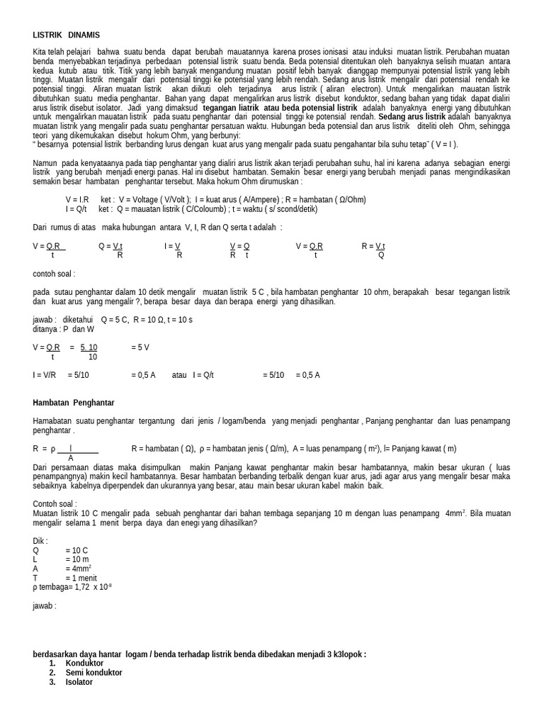 Listrik Dinamis | PDF