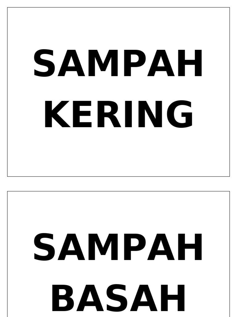 Sampah Kering Basah | PDF