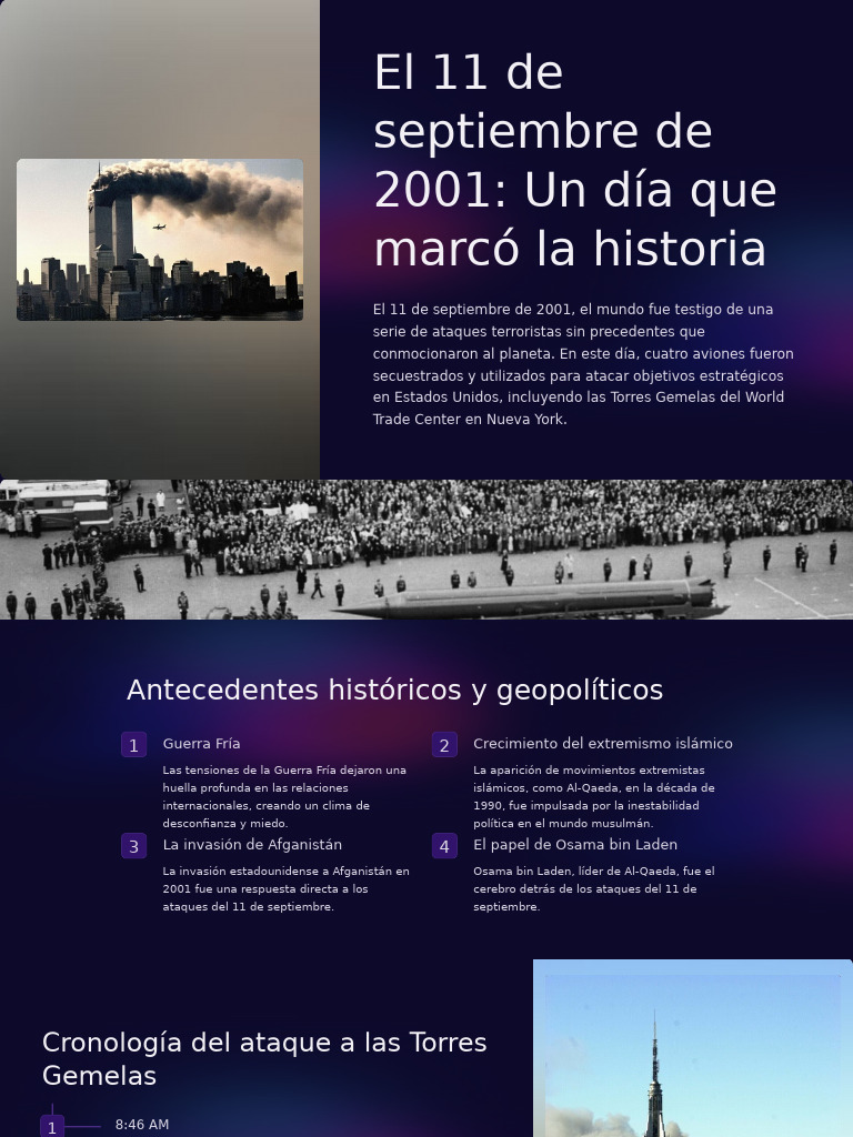 El 11 de Septiembre de 2001 Un Dia Que Marco La Historia | PDF