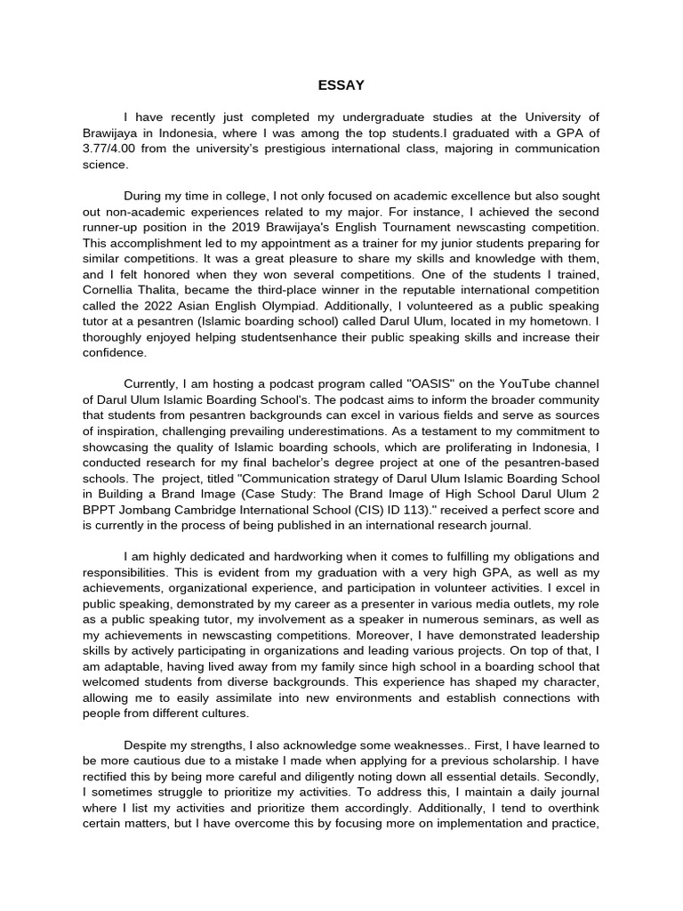 ESSAY BPI Baladina | PDF